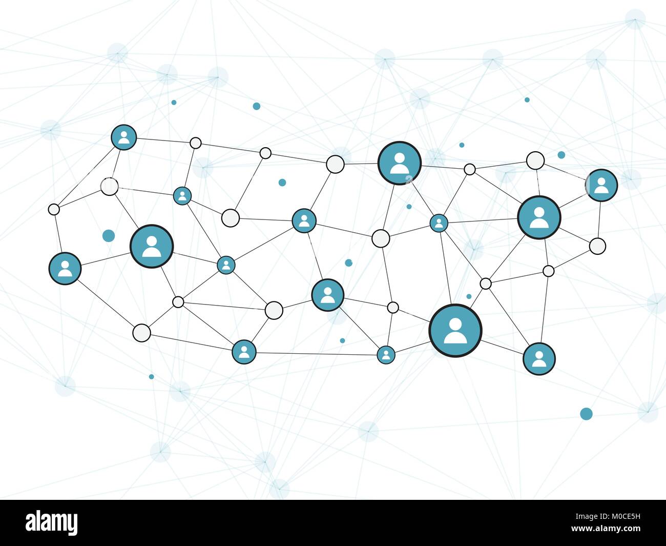 Social Network Vector Design Concept Illustration with User Icons Stock ...