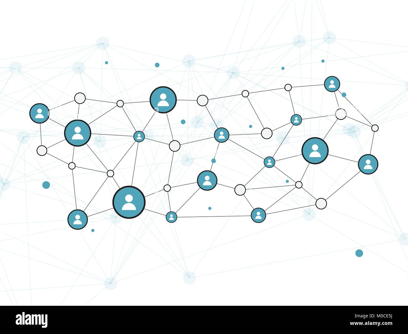 Social Network Vector Design Concept Illustration with User Icons Stock ...