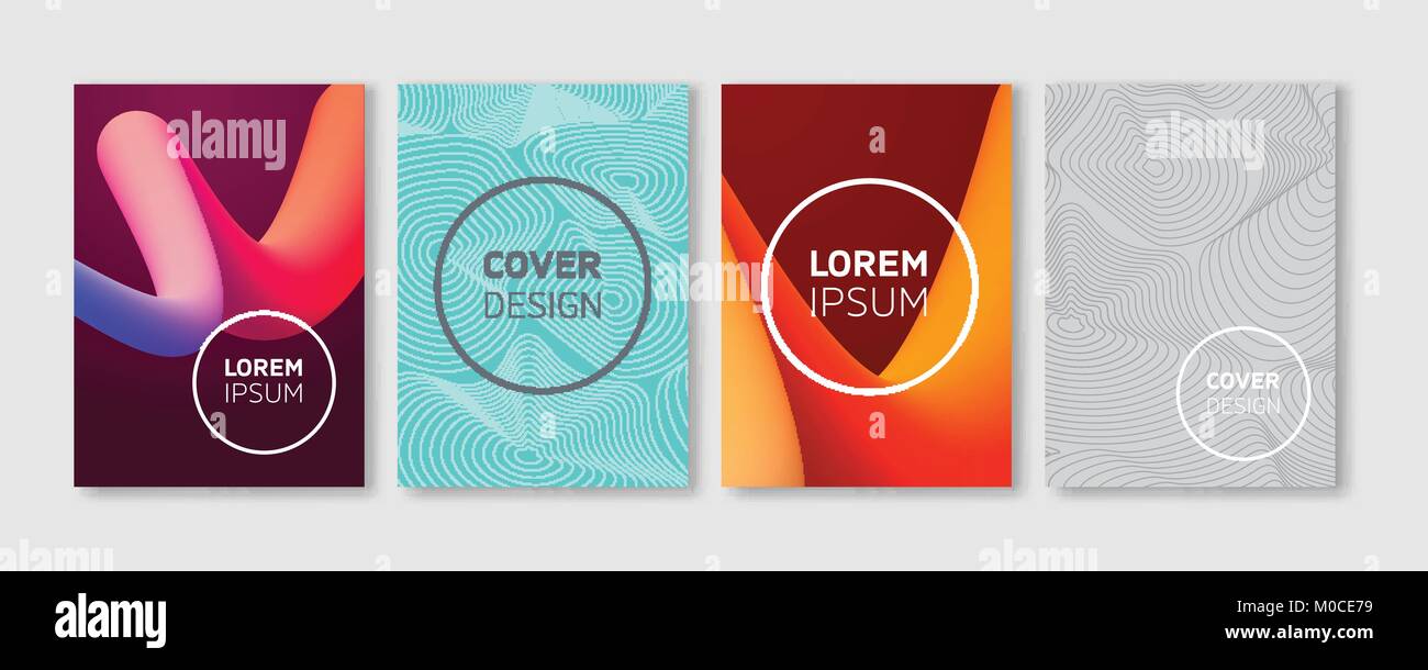 Minimal Vector covers design. Cool Vibrant colors illustrations. Future ...