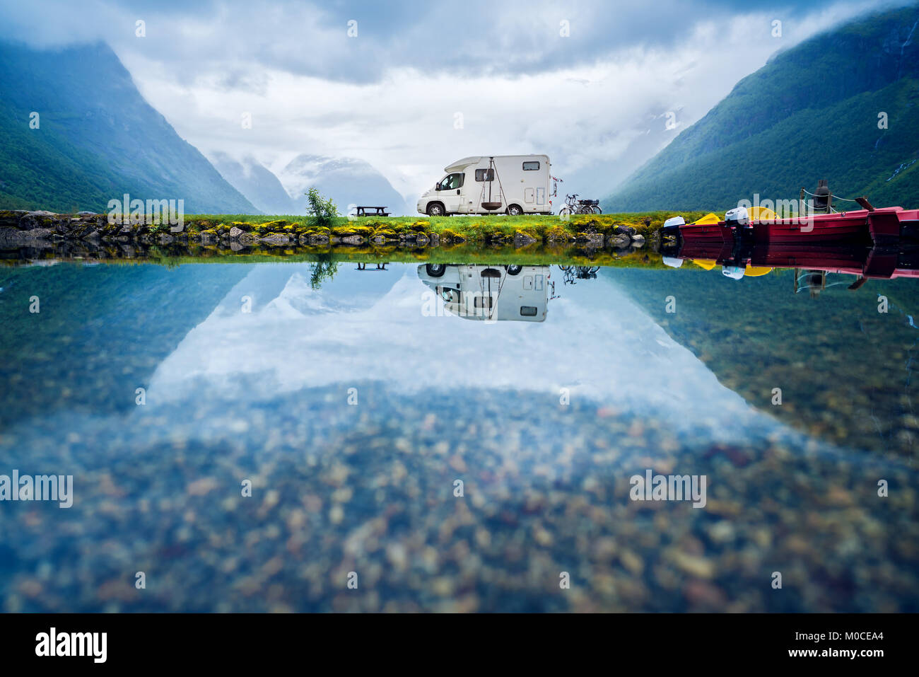 Family vacation travel RV, holiday trip in motorhome, Caravan car ...