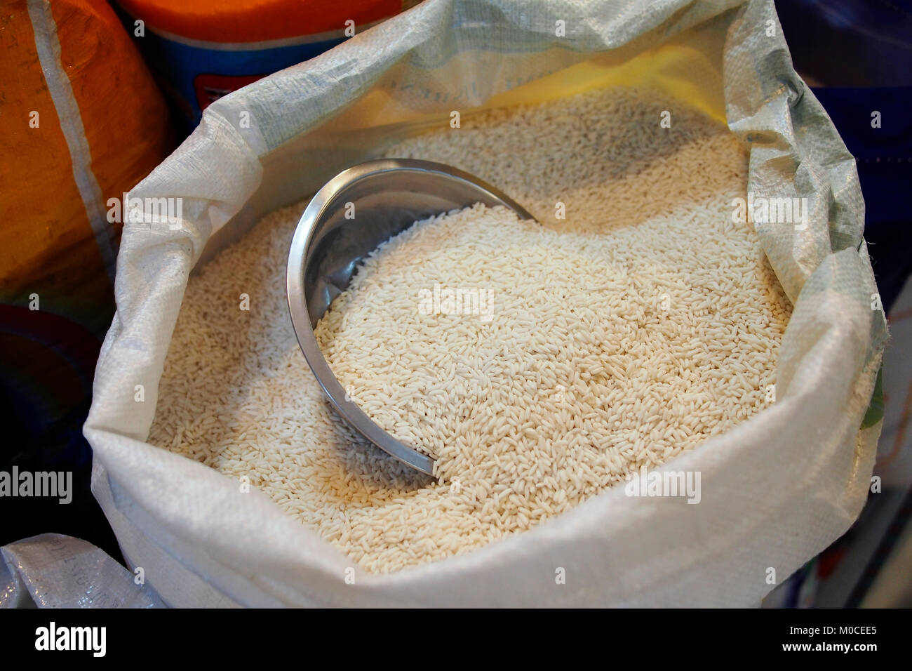 White rice in plastic bag hi-res stock photography and images - Alamy