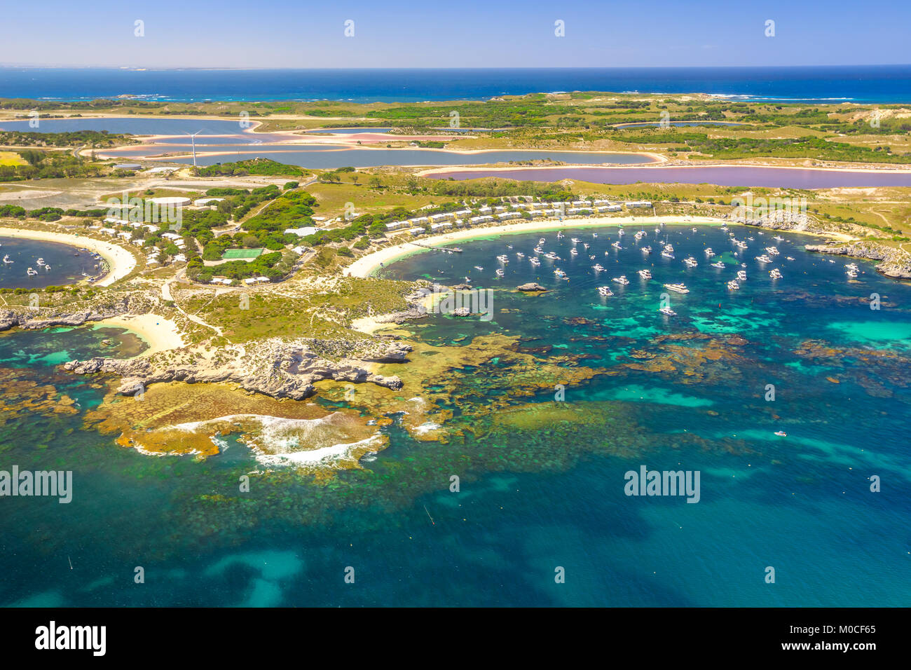 Rottnest Island Pink lake Stock Photo - Alamy