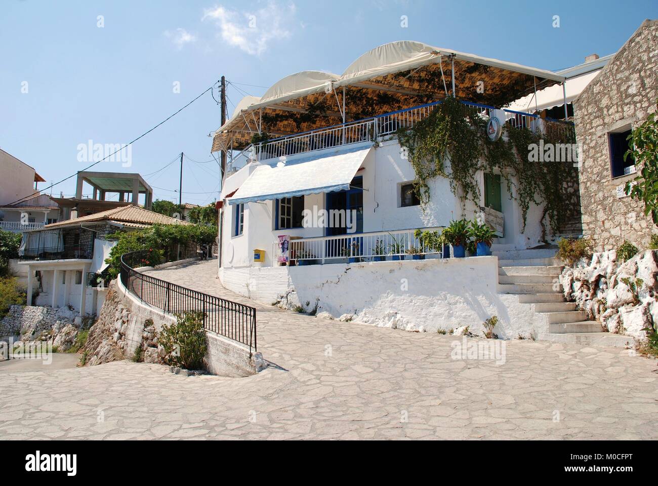A small shop at Spartohori on the Greek island of Meganissi on August ...