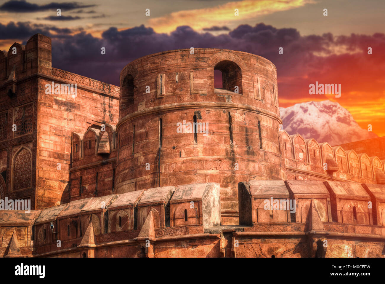 Red Fort is a fortress in the Indian city of Agra. India Stock Photo ...