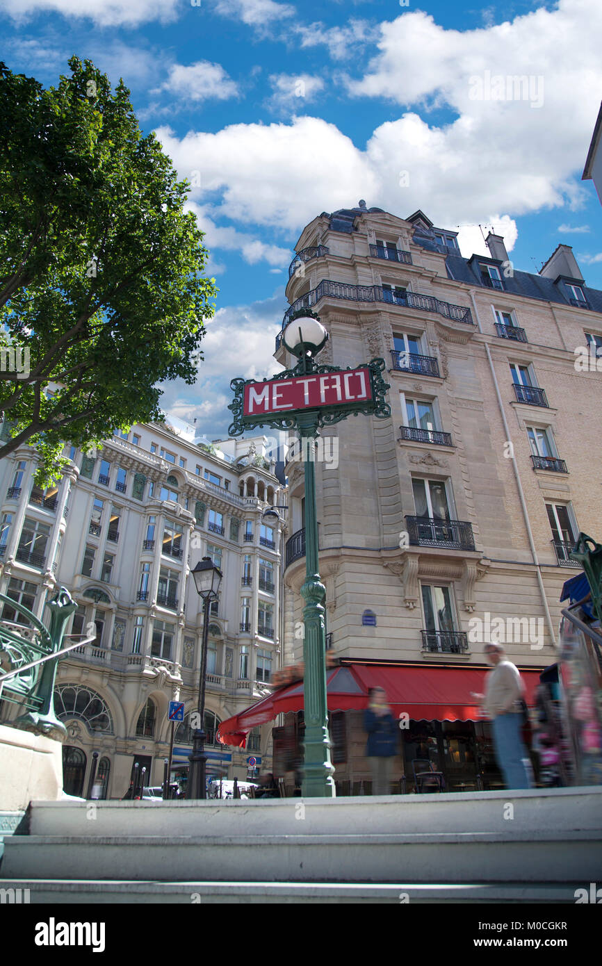 Montmartre, France. Street with houses. Sunset in Paris Stock Photo - Alamy