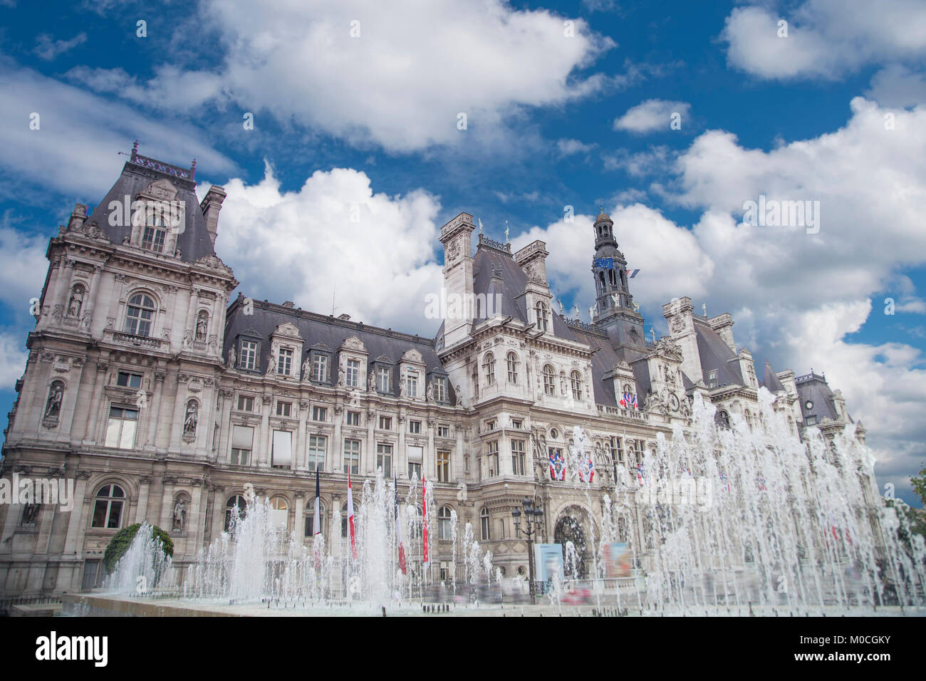 Montmartre, France. Street with houses. Sunset in Paris Stock Photo - Alamy