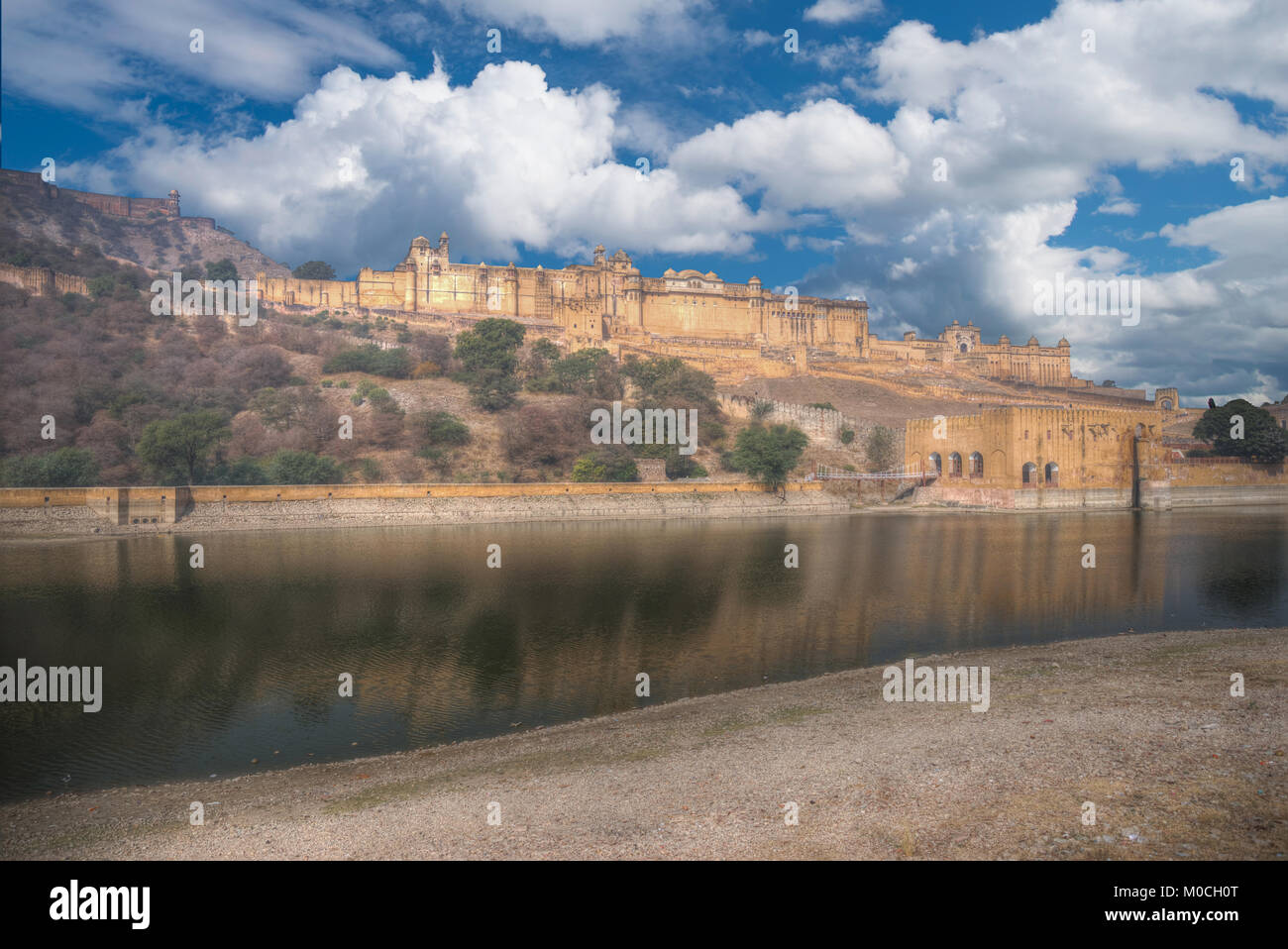 Amber Fort or Amer - fortified residence of Raja . Black goat Stock ...