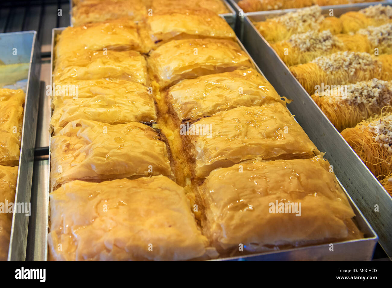 NAXOS, GREECE - May 24, 2017: Different types of traditional Greek ...