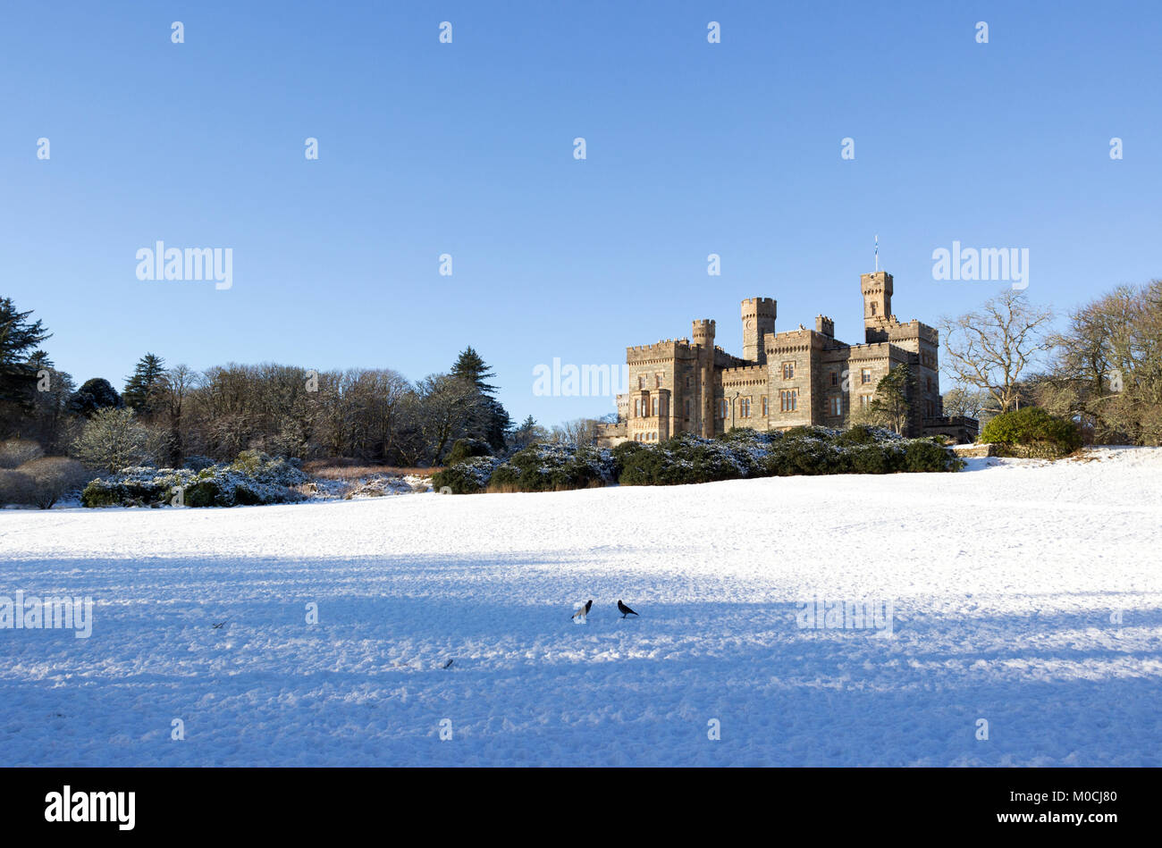 Winter Scene at Lews Castle, Stornoway, Isle of Lewis, Western Isles ...