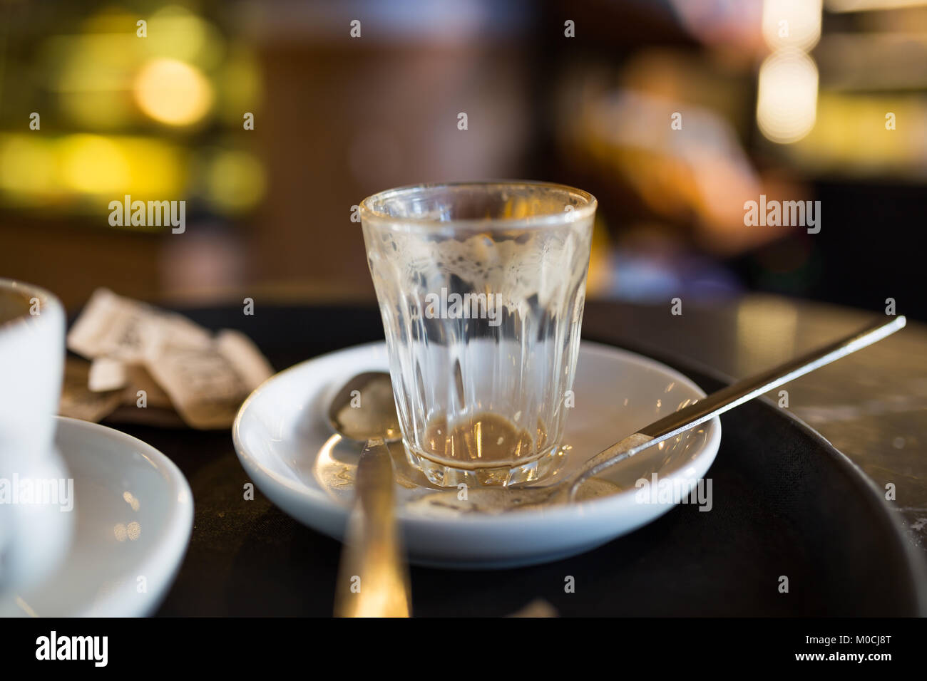Empty coffee glass Stock Photo - Alamy