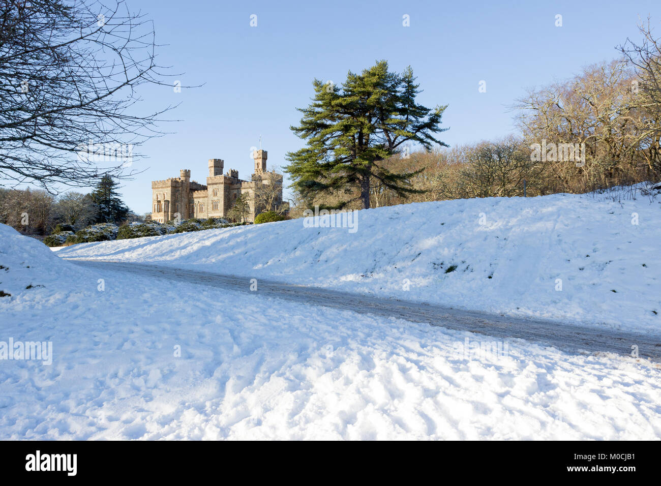 Winter Scene at Lews Castle, Stornoway, Isle of Lewis, Western Isles ...