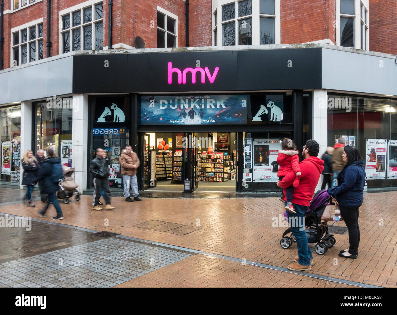 The HMV music and entertainment store in Croydon, South London Stock ...