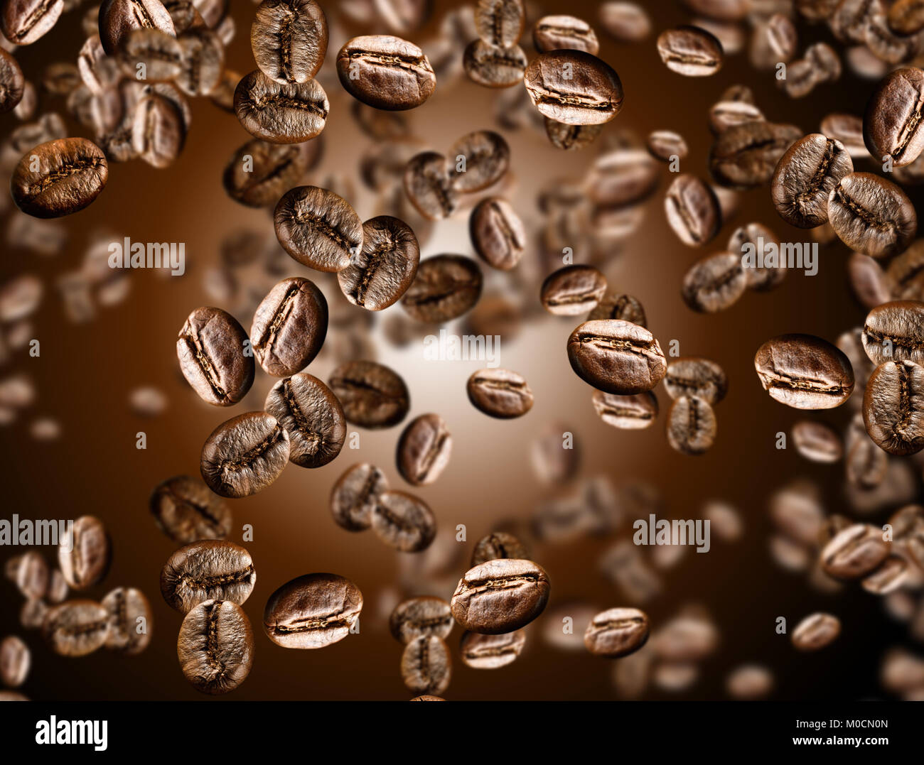 flying coffee beans Stock Photo - Alamy
