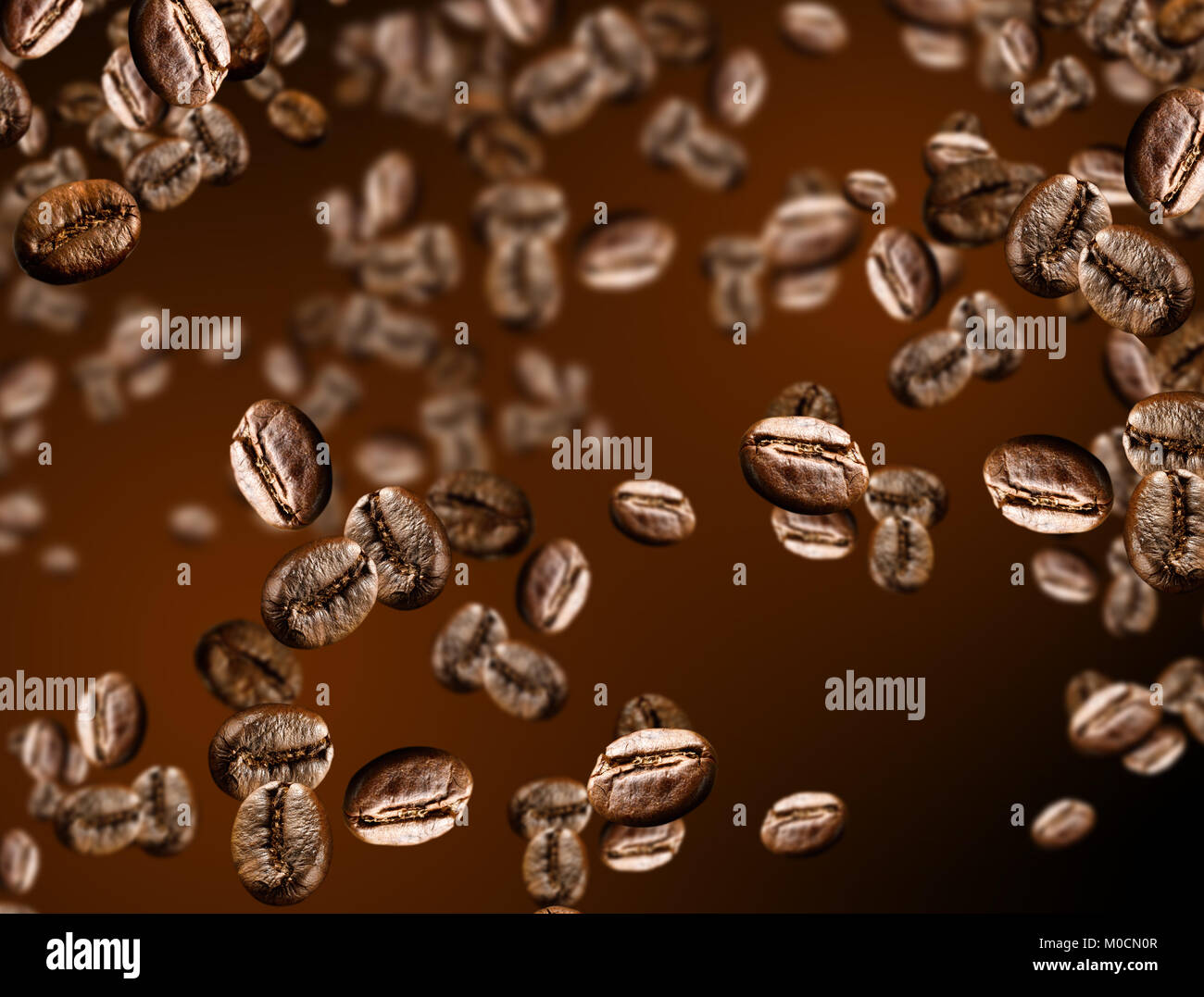 flying coffee beans Stock Photo - Alamy