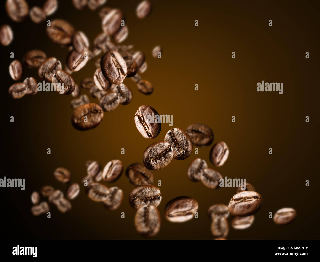 flying coffee beans Stock Photo - Alamy