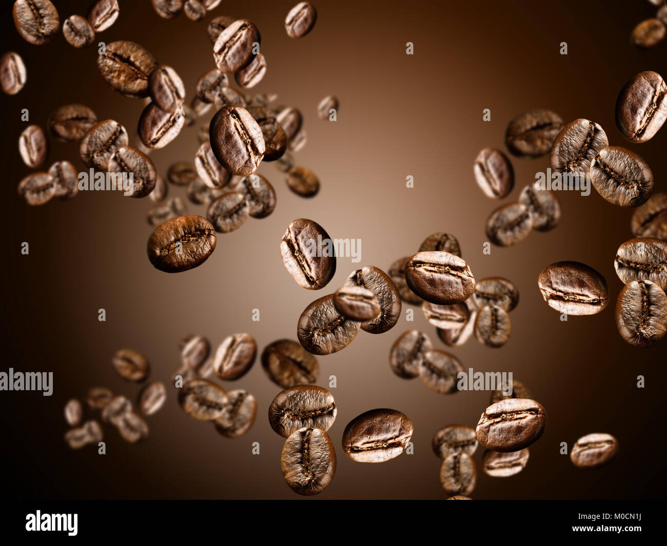 flying coffee beans Stock Photo - Alamy