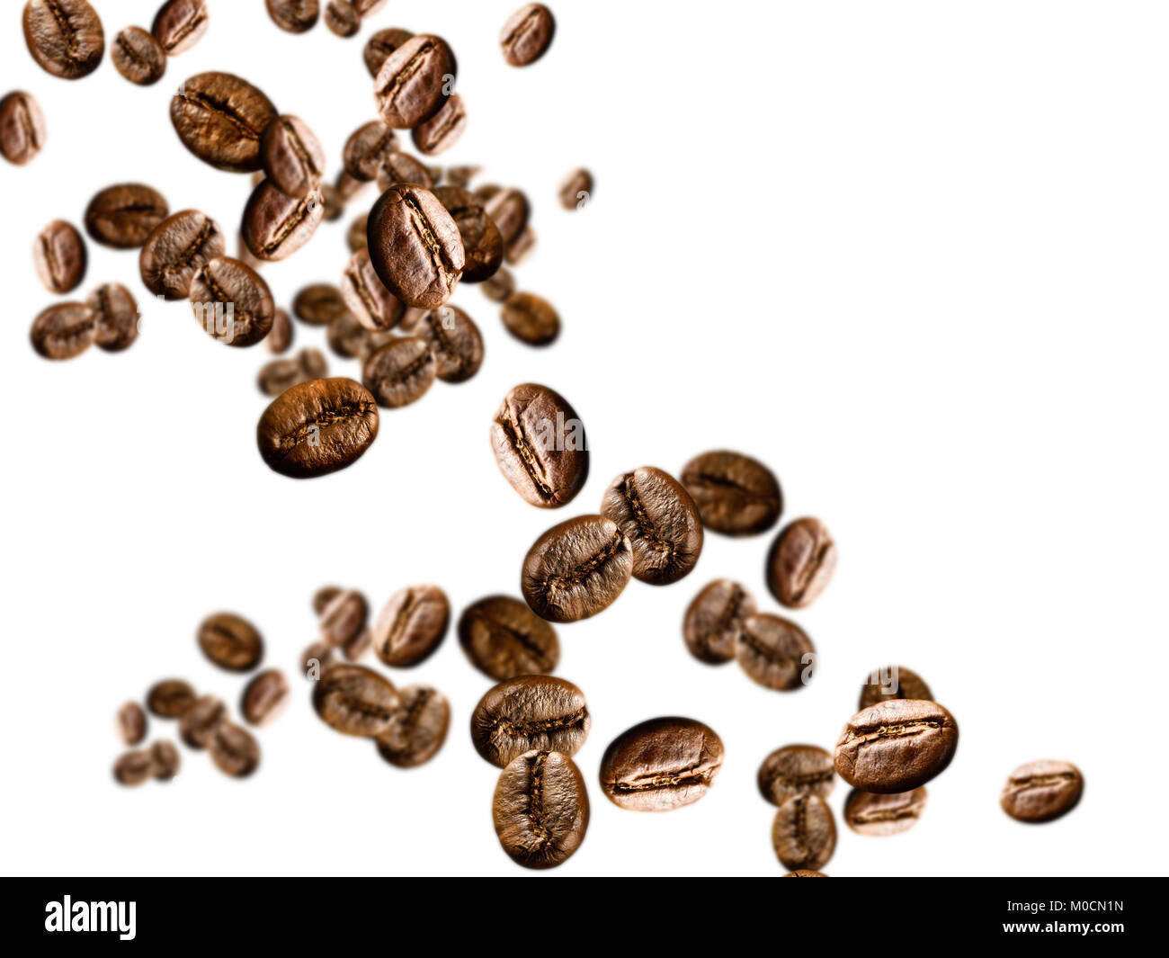 flying coffee beans Stock Photo - Alamy