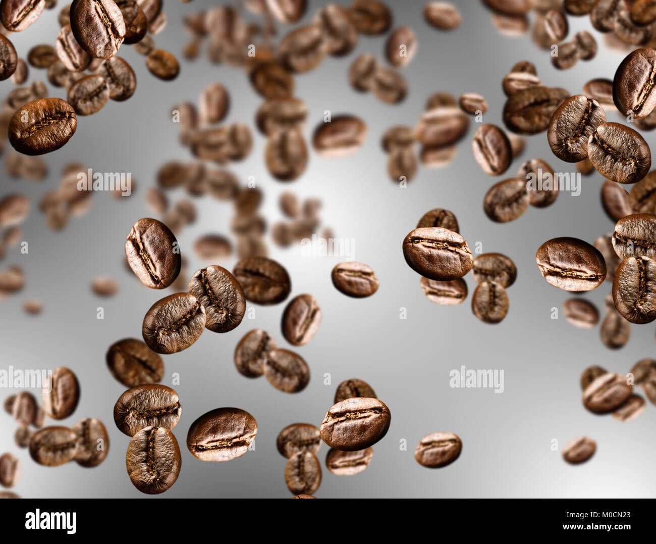 flying coffee beans Stock Photo - Alamy