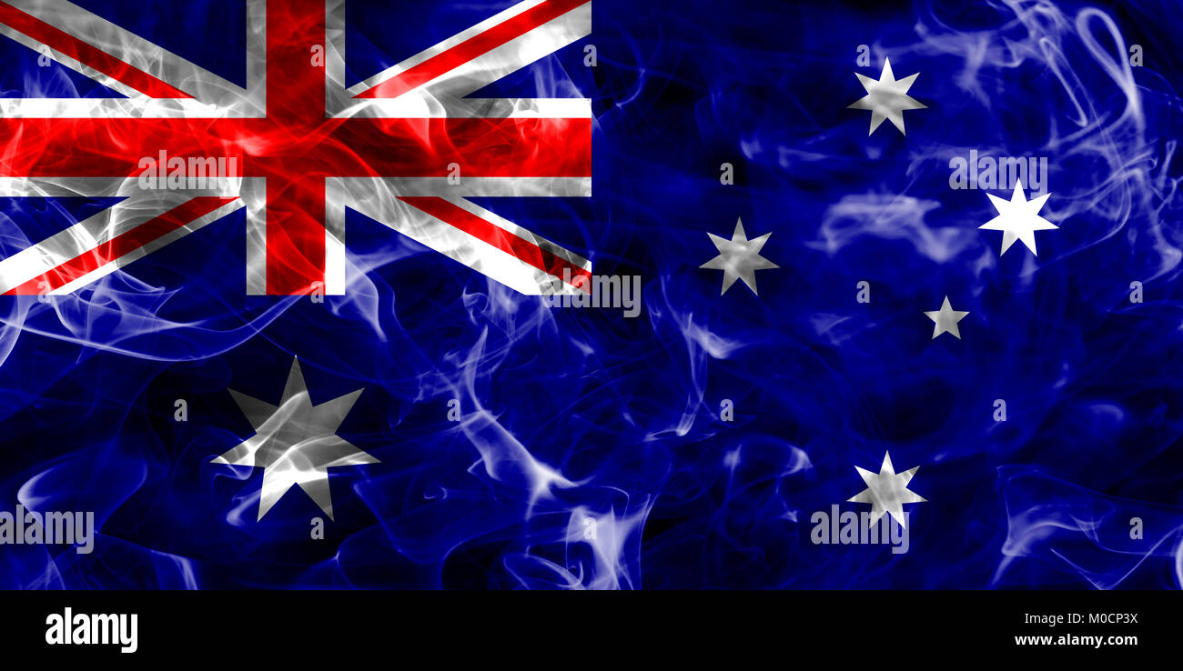 Australia smoke flag Stock Photo - Alamy