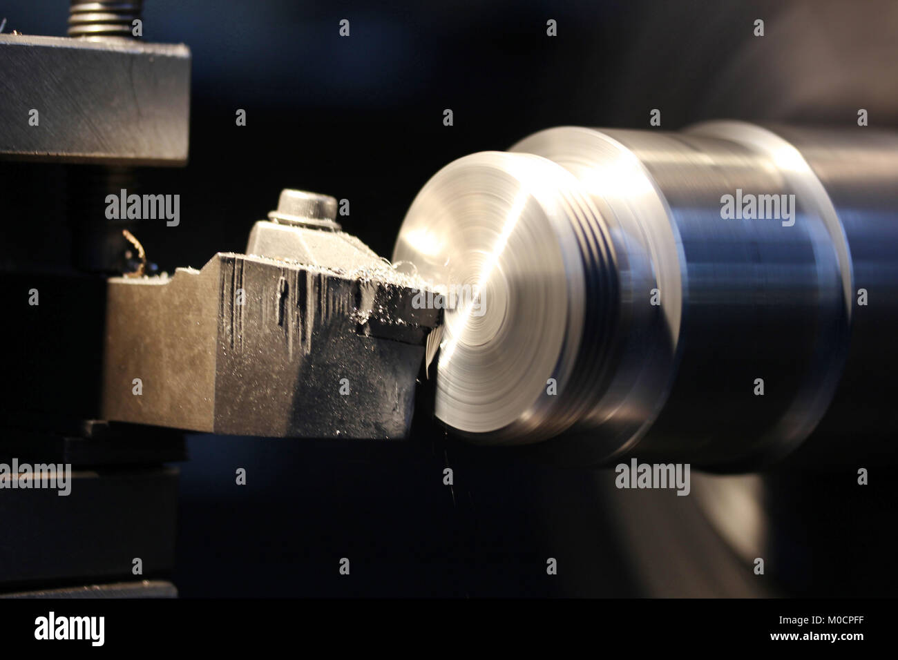 CNC Lathe Processing Stock Photo - Alamy