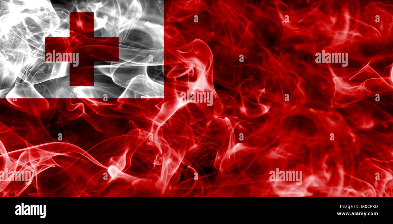 Tonga smoke flag Stock Photo - Alamy
