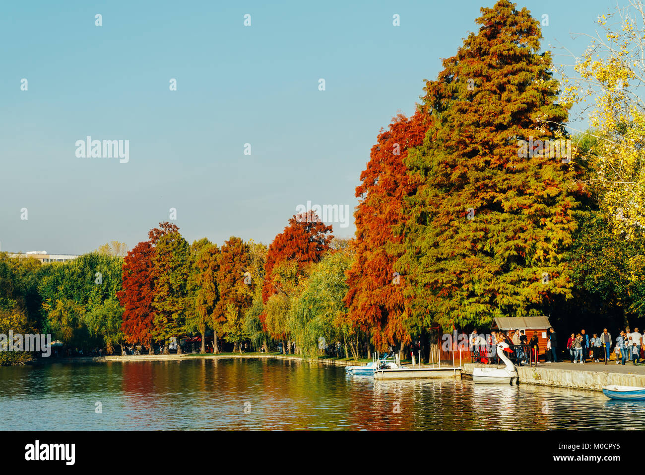 BUCHAREST, ROMANIA - OCTOBER 21, 2017: People Taking A Walk On ...