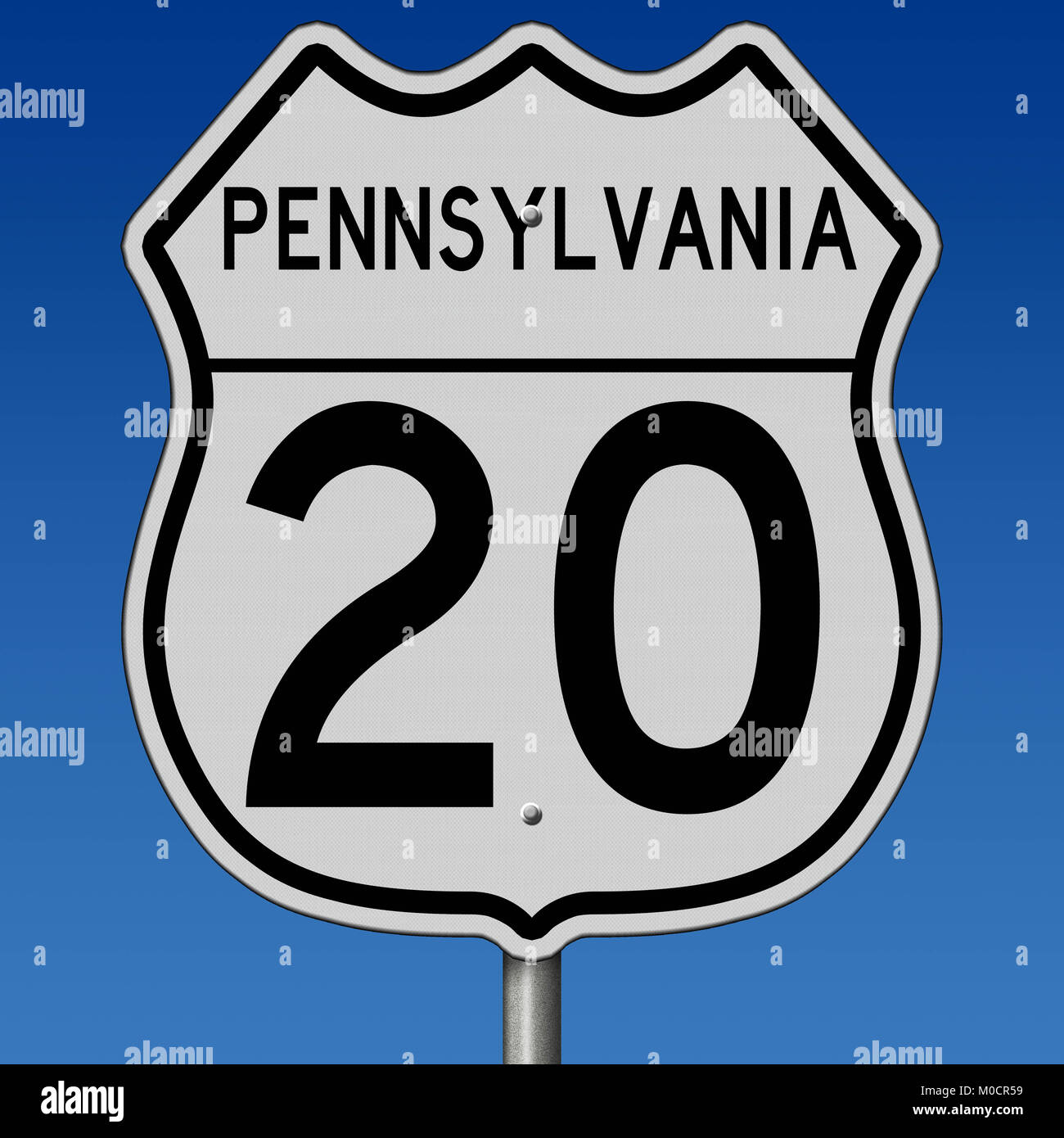 A 3d rendering of a highway sign Stock Photo - Alamy