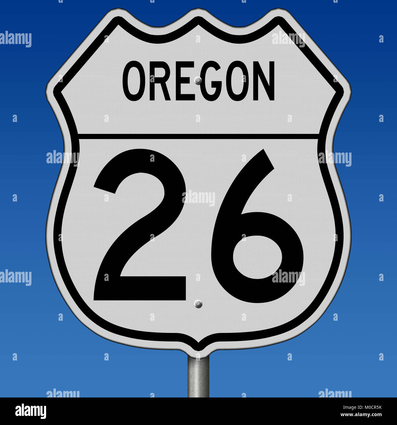 A 3d rendering of a highway sign Stock Photo - Alamy