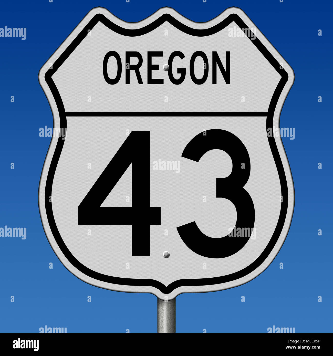 A 3d rendering of a highway sign Stock Photo - Alamy