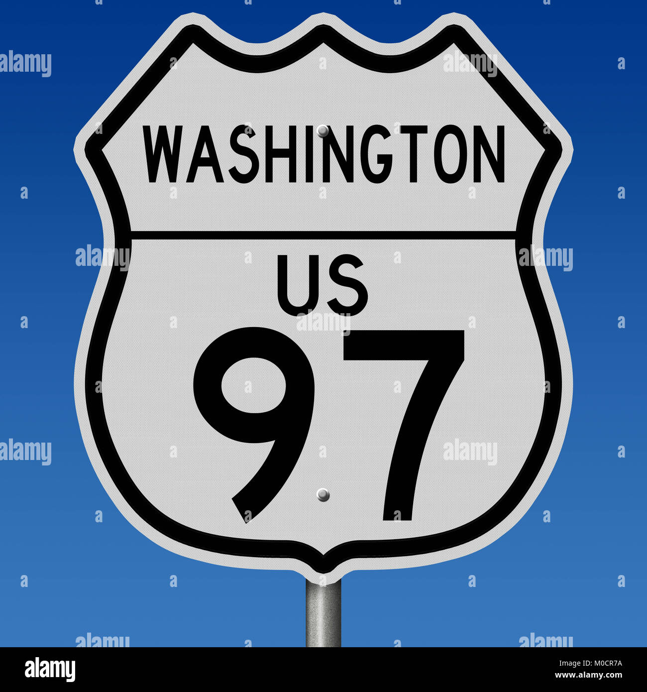 A 3d rendering of a highway sign Stock Photo - Alamy