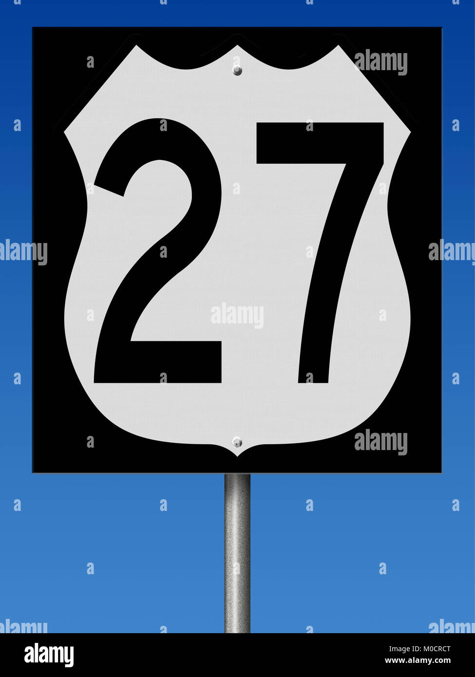 A 3d rendering of a highway sign Stock Photo - Alamy