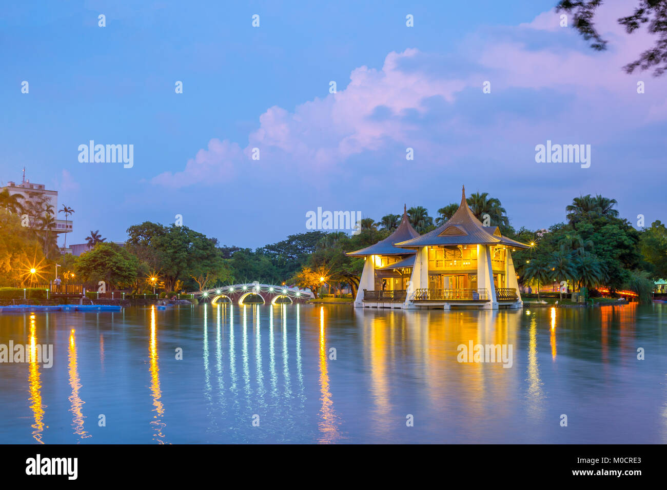 Night scene of Taichung in zhongshan park Stock Photo - Alamy