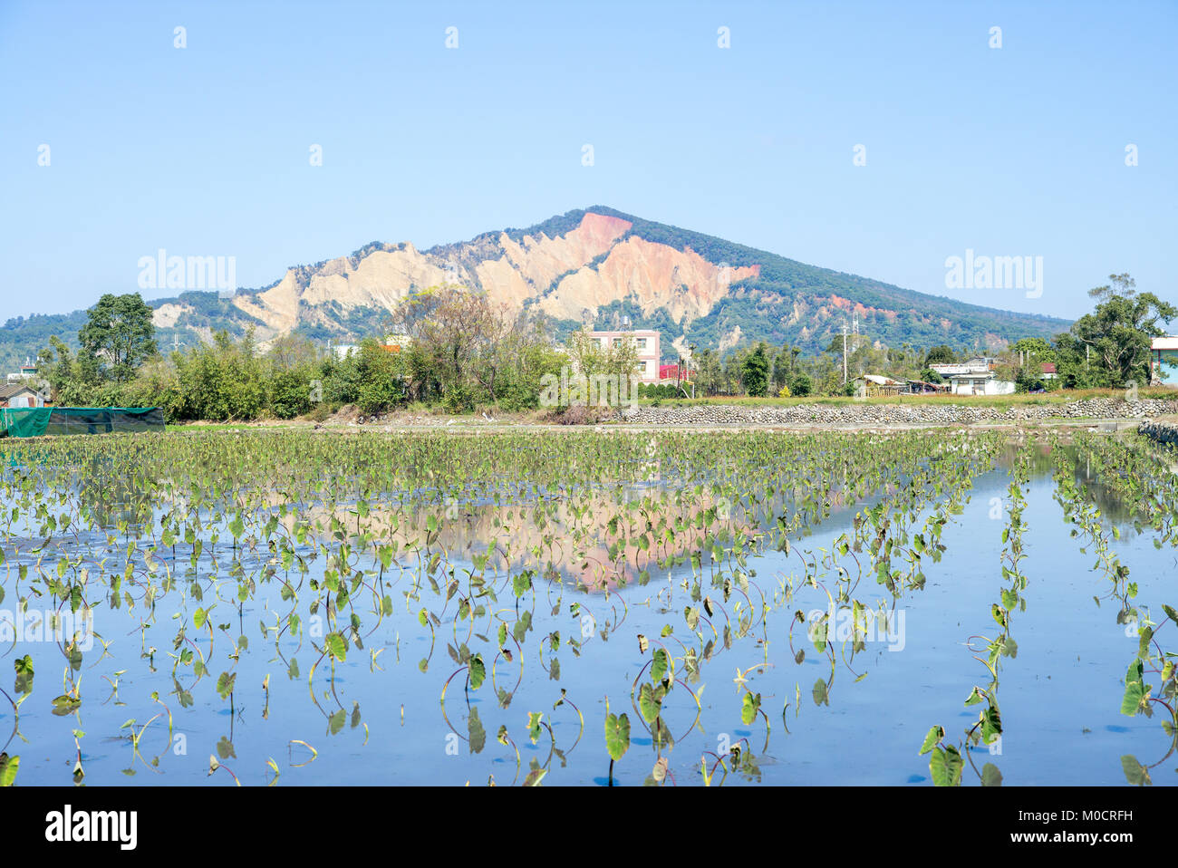 Huo yan Shan is a mountain with red color earth Stock Photo - Alamy