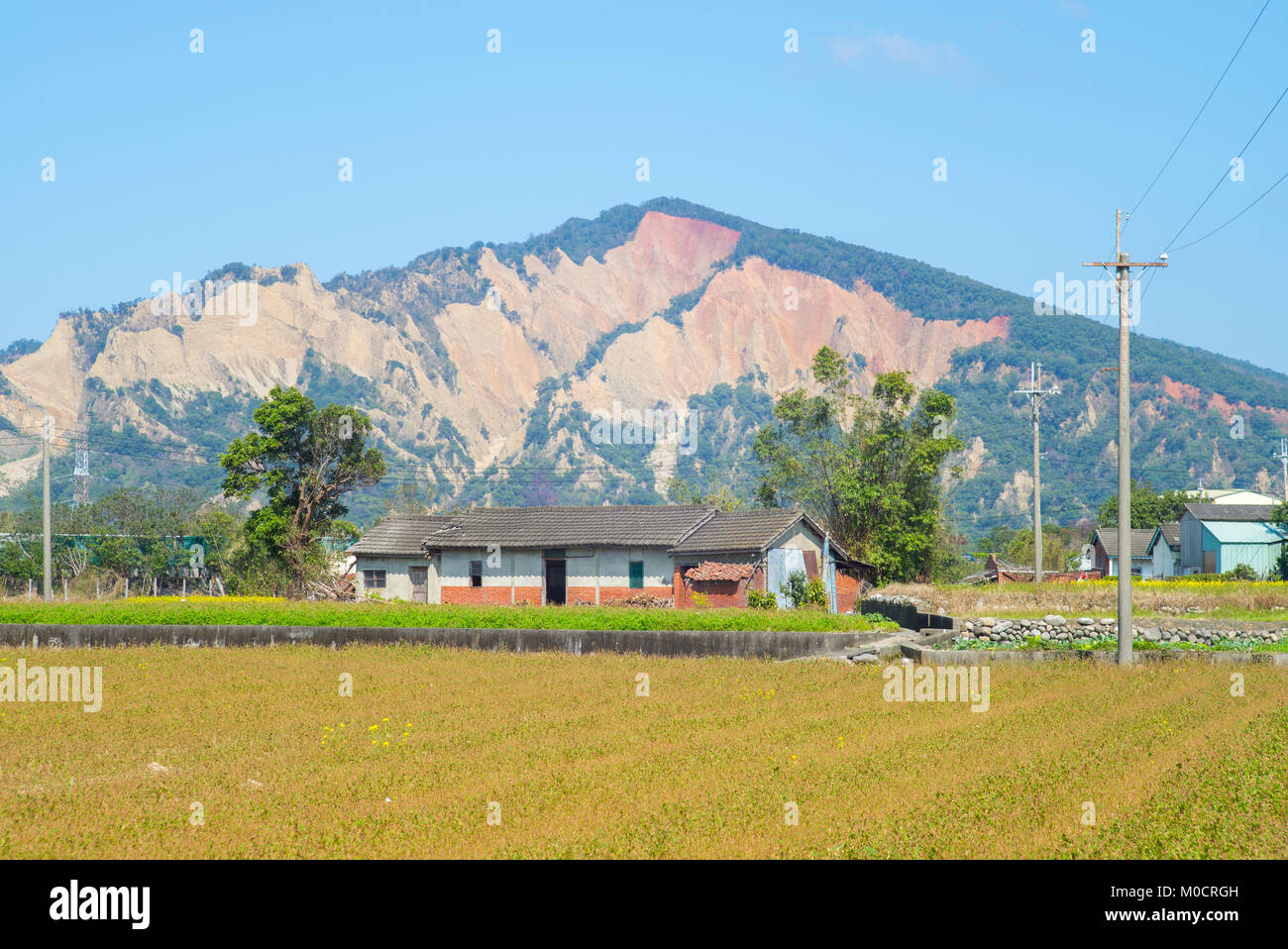 Huo yan Shan is a mountain with red color earth Stock Photo - Alamy