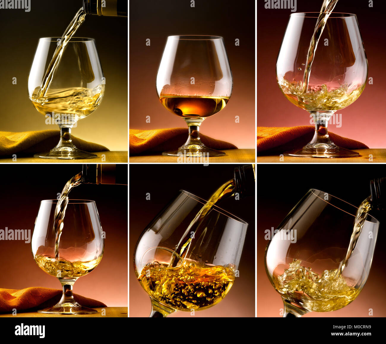 cognac poured in a glass Stock Photo - Alamy
