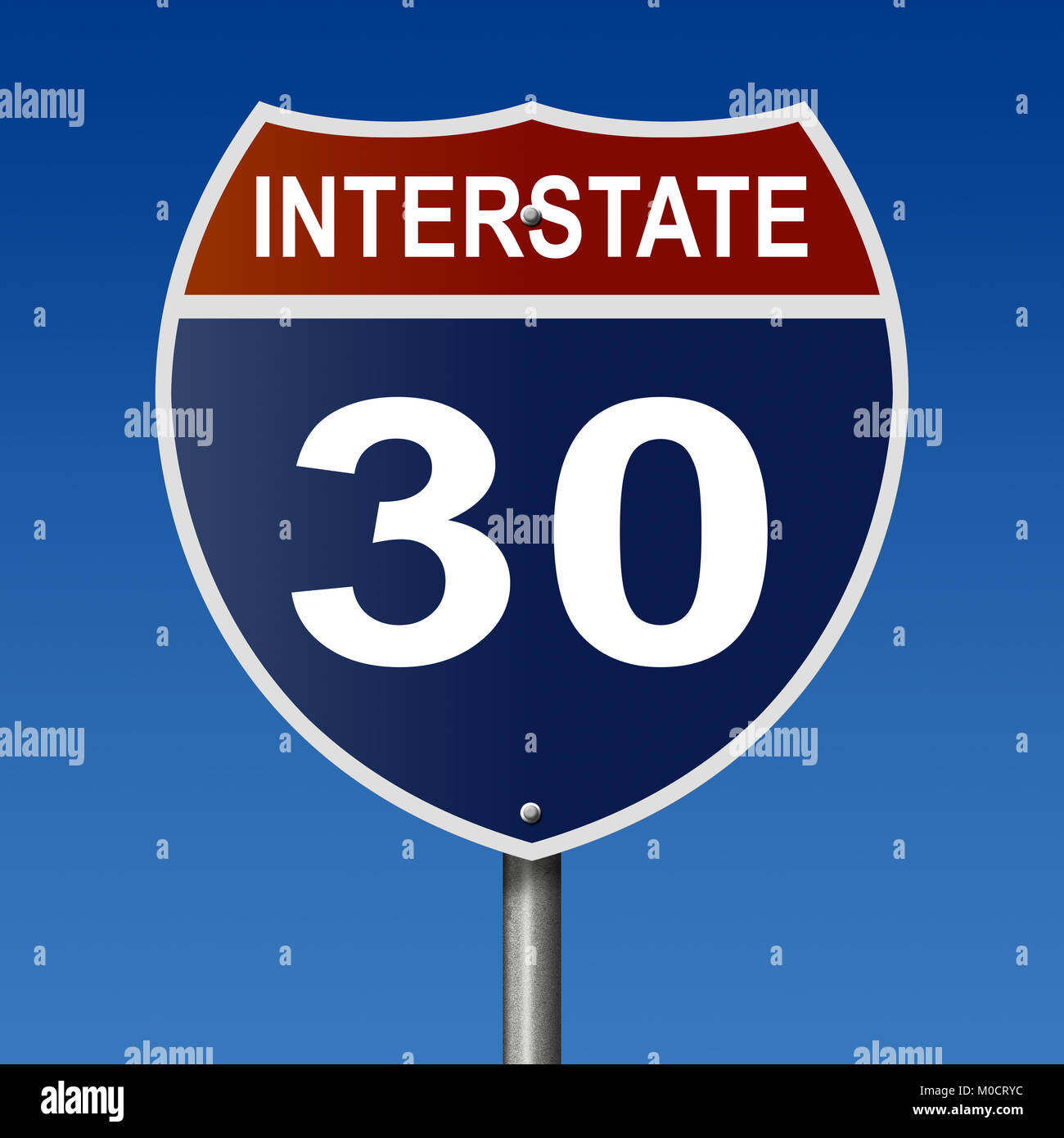 A 3d rendering of a highway sign Stock Photo - Alamy