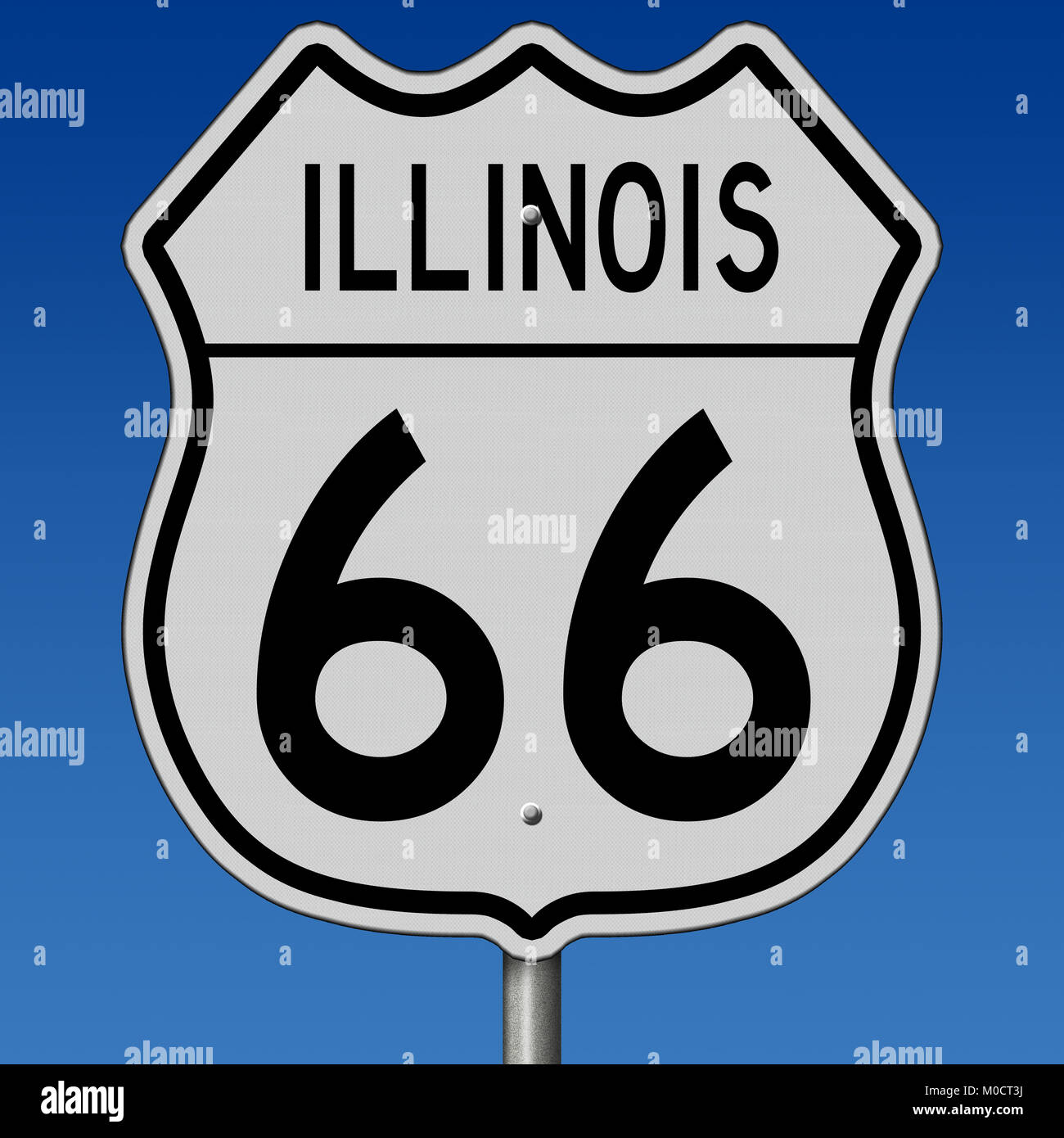 Highway sign for historic route 66 Stock Photo - Alamy