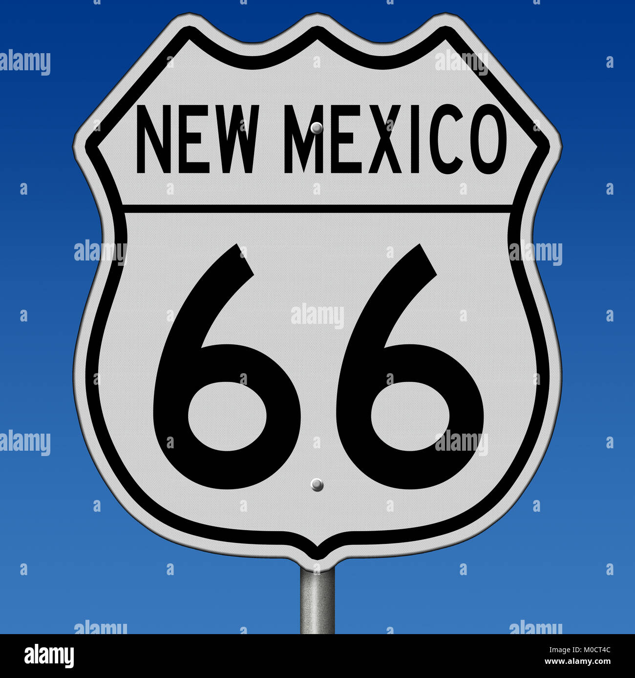 Highway sign for historic route 66 Stock Photo - Alamy