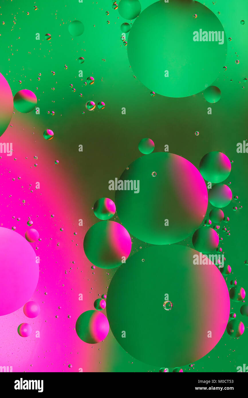 Colorful artificial background with bubbles. Artificial lighting ...