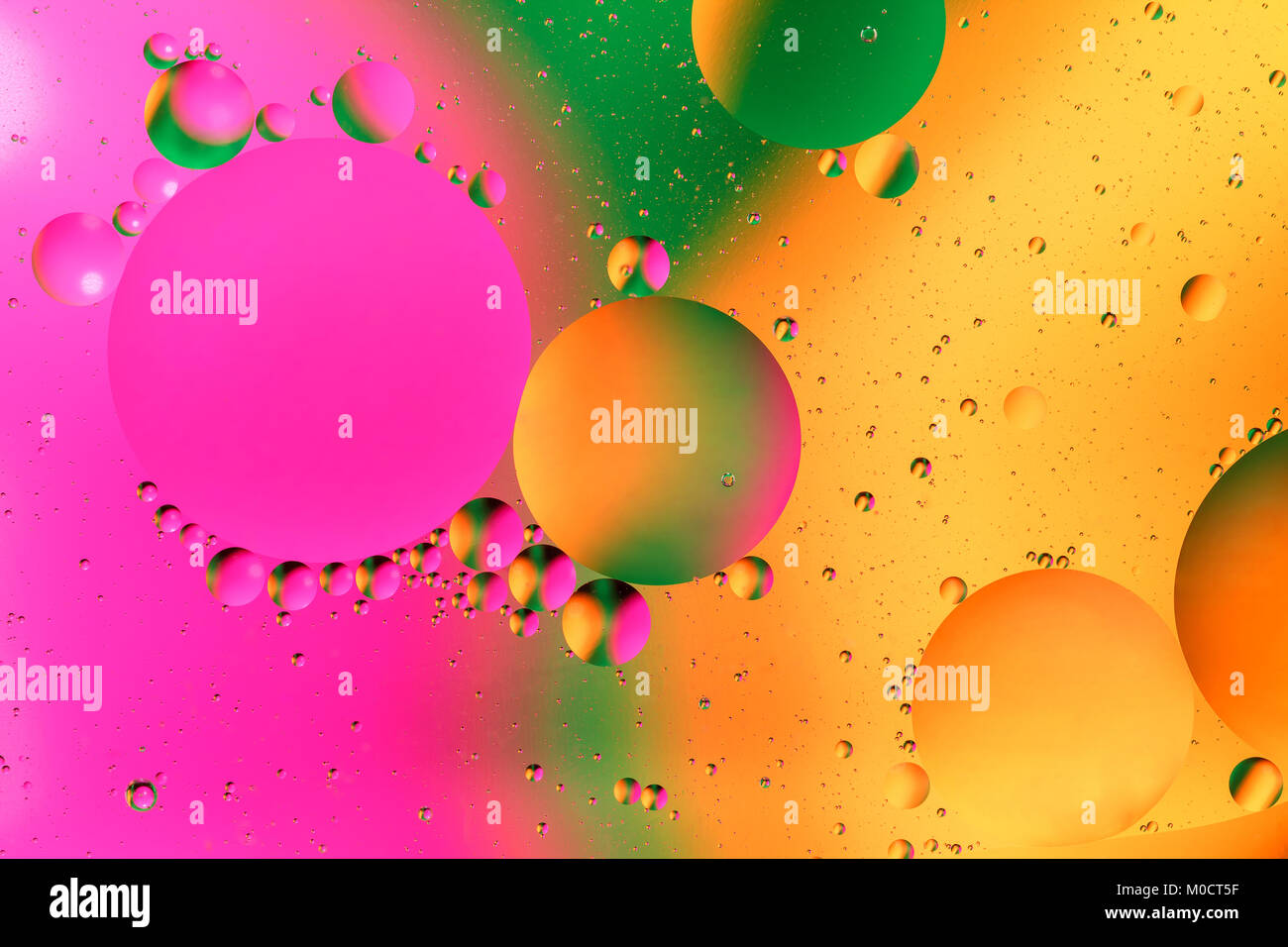 Colorful artificial background with bubbles. Artificial lighting ...