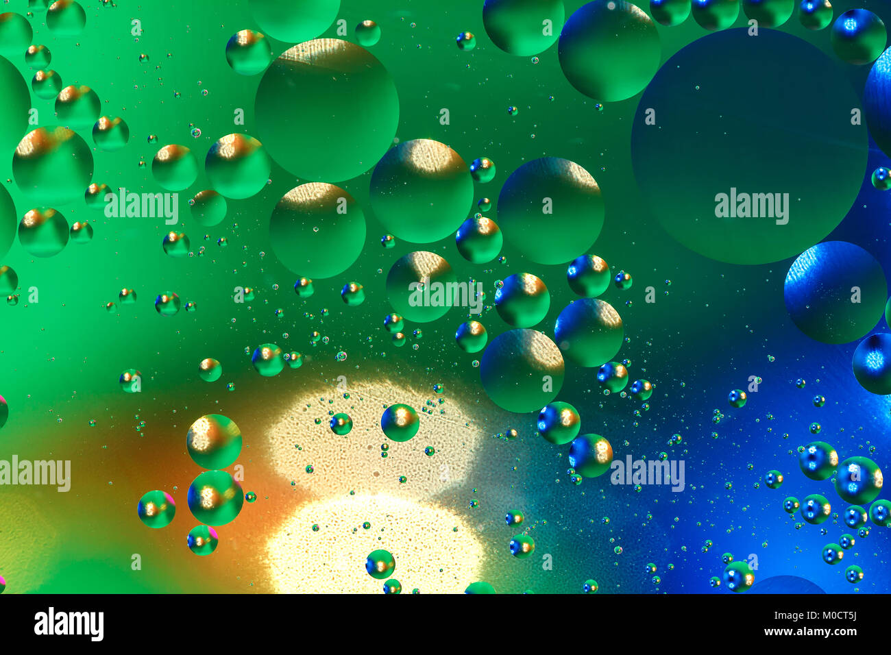 Colorful artificial background with bubbles. Artificial lighting ...