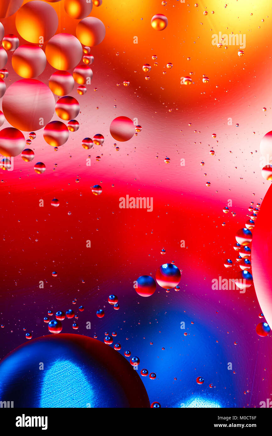 Colorful artificial background with bubbles. Artificial lighting ...