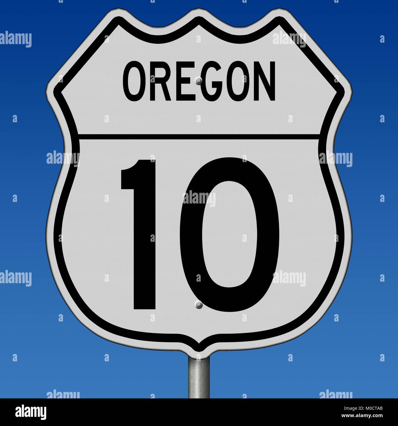 A 3d rendering of a highway sign for Oregon route 10 Stock Photo - Alamy