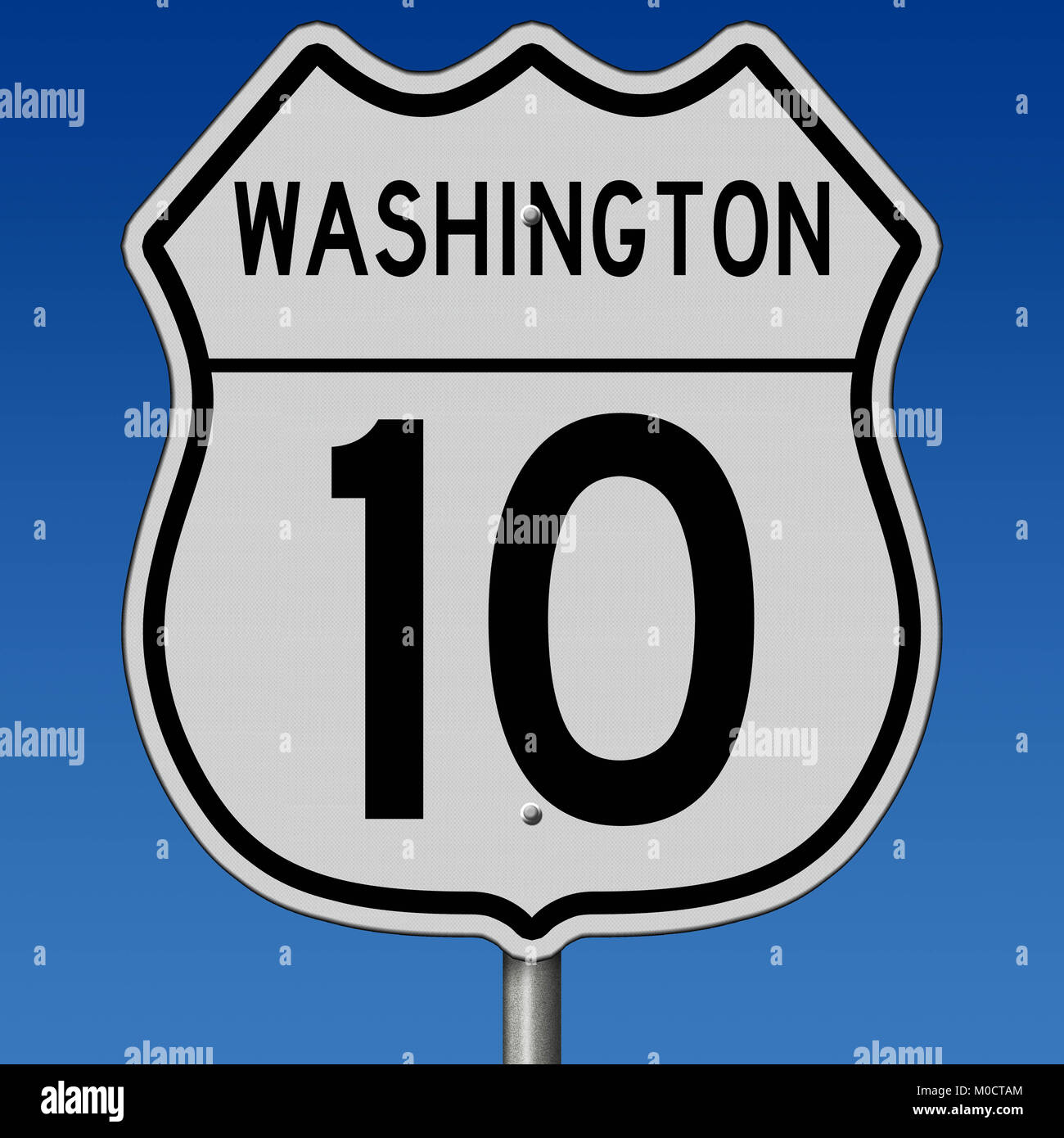 A 3d rendering of a highway sign for Oregon route 10 Stock Photo - Alamy