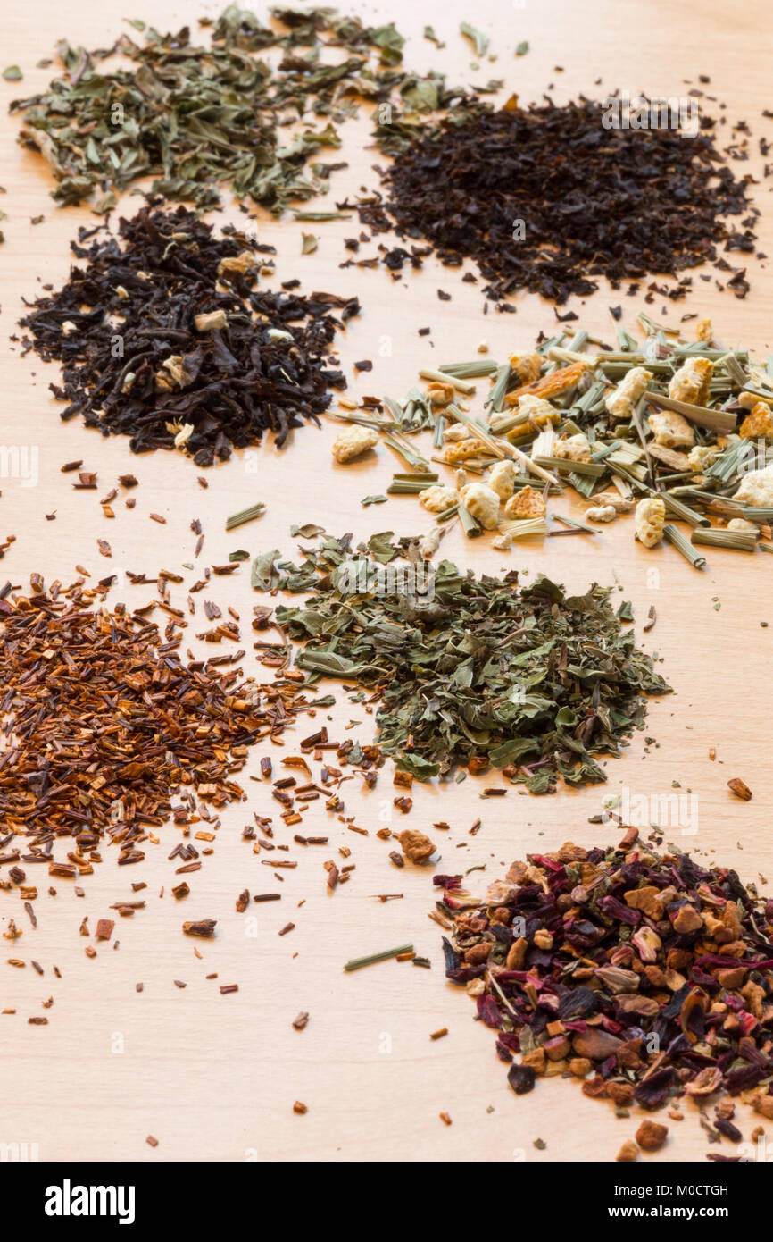 Variety of Organic Loose Tea Stock Photo - Alamy