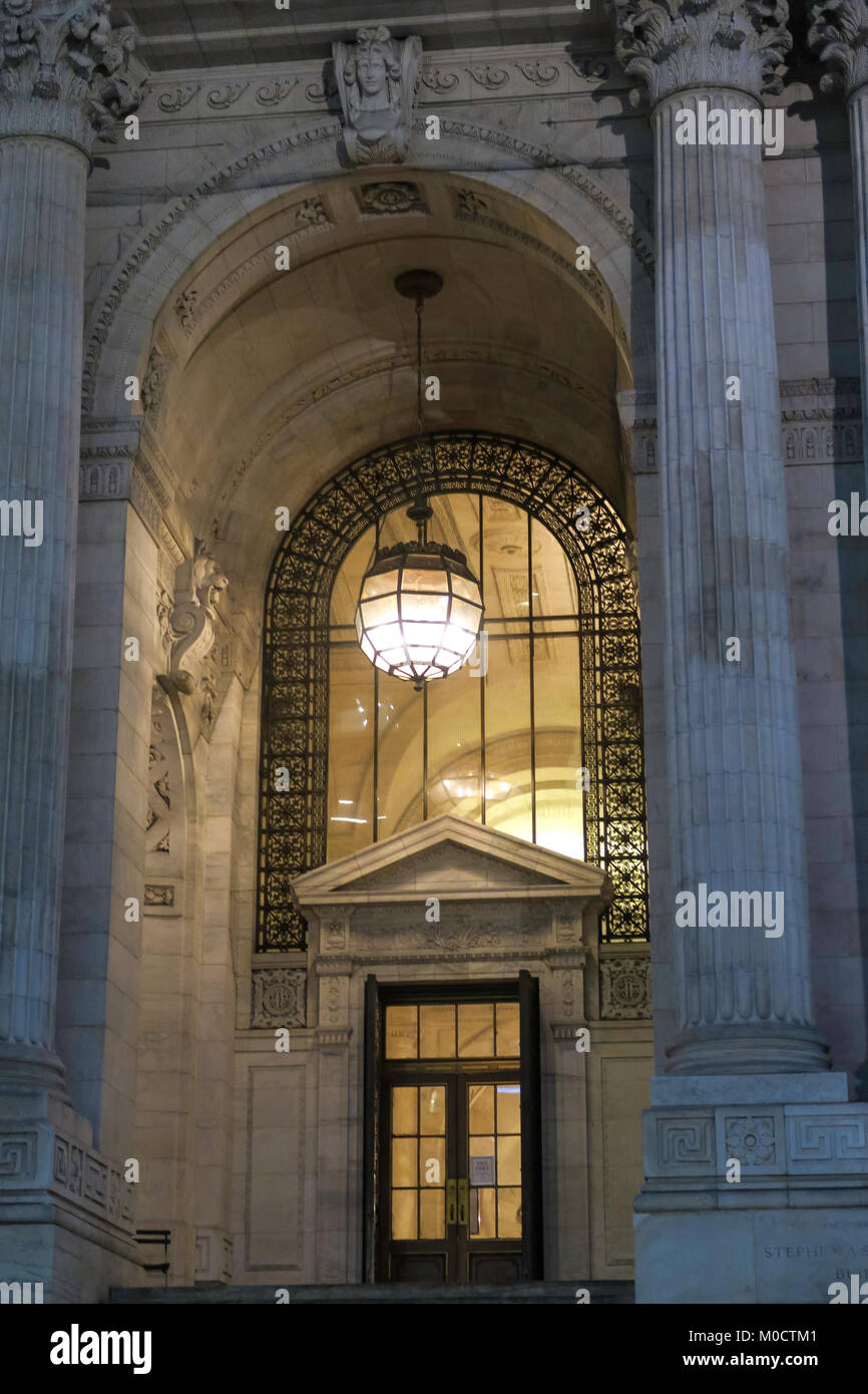 Facade of New York Public Library, Main Branch, NYC Stock Photo - Alamy