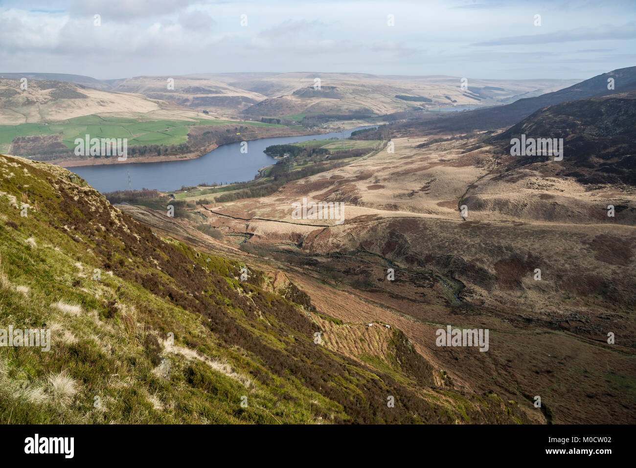 View of the Woodhead reservoirs in the Longdendale valley from the ...