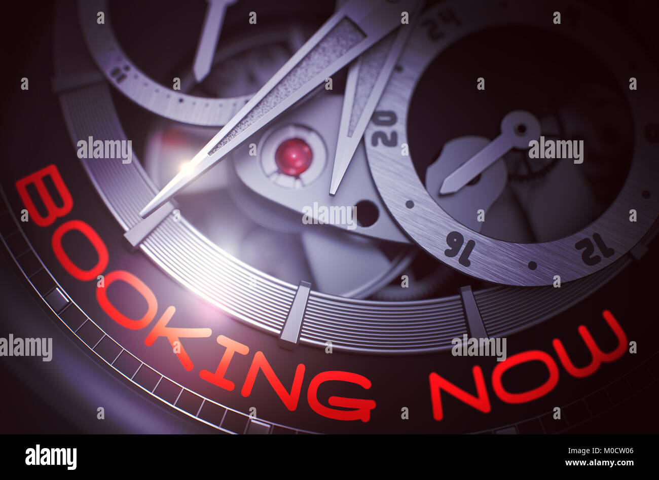 Booking Now on Mechanical Watch Mechanism. 3D Stock Photo - Alamy