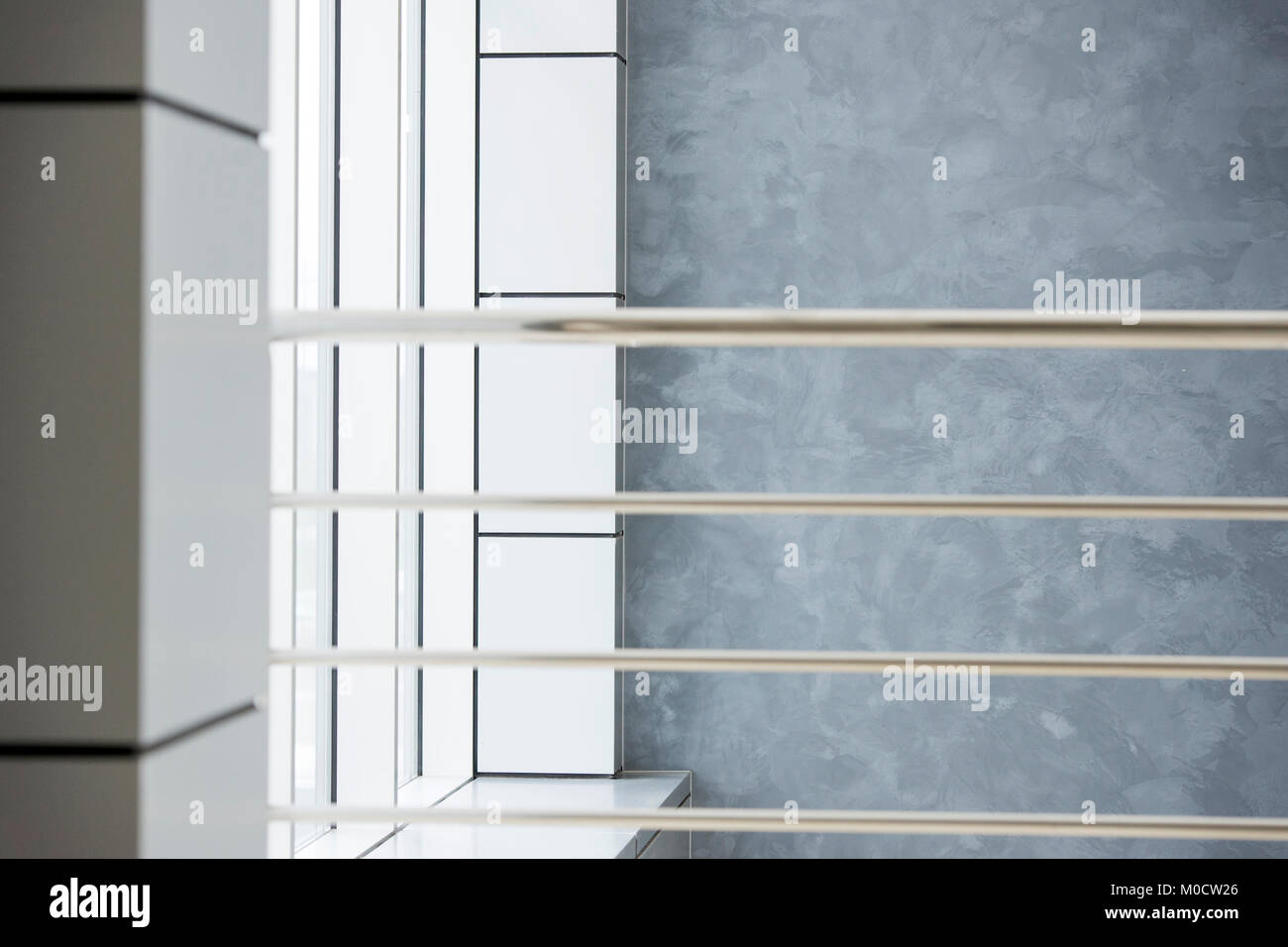Interior of a modern building in grey color Stock Photo - Alamy
