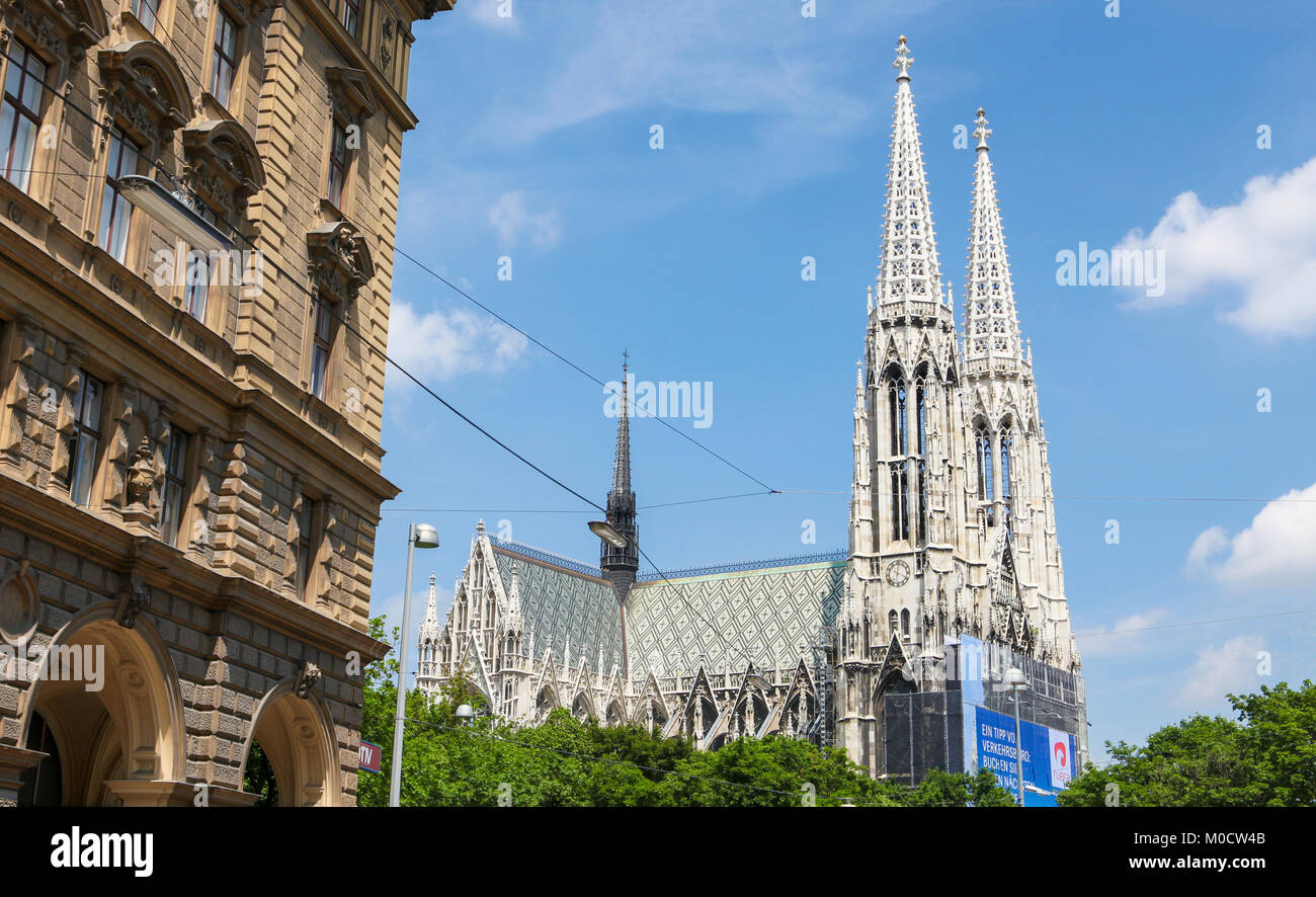 The Votivkirche (Votive Church) is a neo-Gothic church on the ...